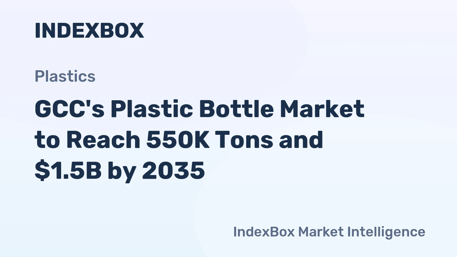 GCC's Plastic Bottle Market to Reach 550K Tons and $1.5B by 2035