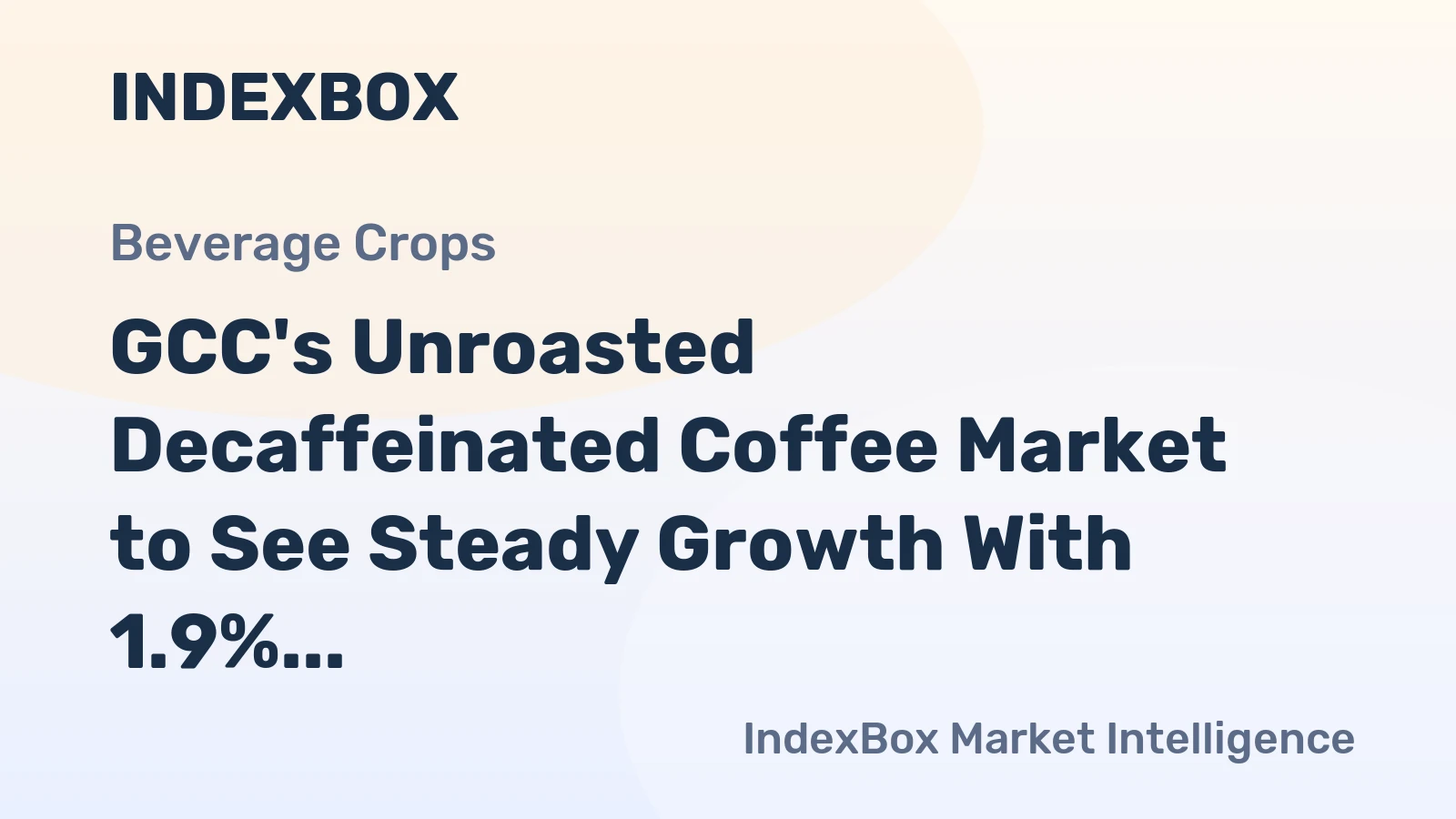 GCC's Unroasted Decaffeinated Coffee Market to See Steady Growth With 1.9% CAGR Through 2035