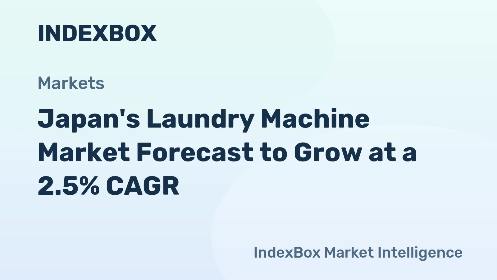Japan's Laundry Machine Market Forecast to Grow at a 2.5% CAGR