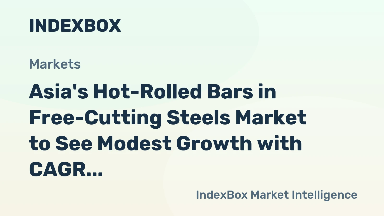 Asia's Hot-Rolled Bars in Free-Cutting Steels Market to See Modest Growth with CAGR of +0.3% from 2024-2035