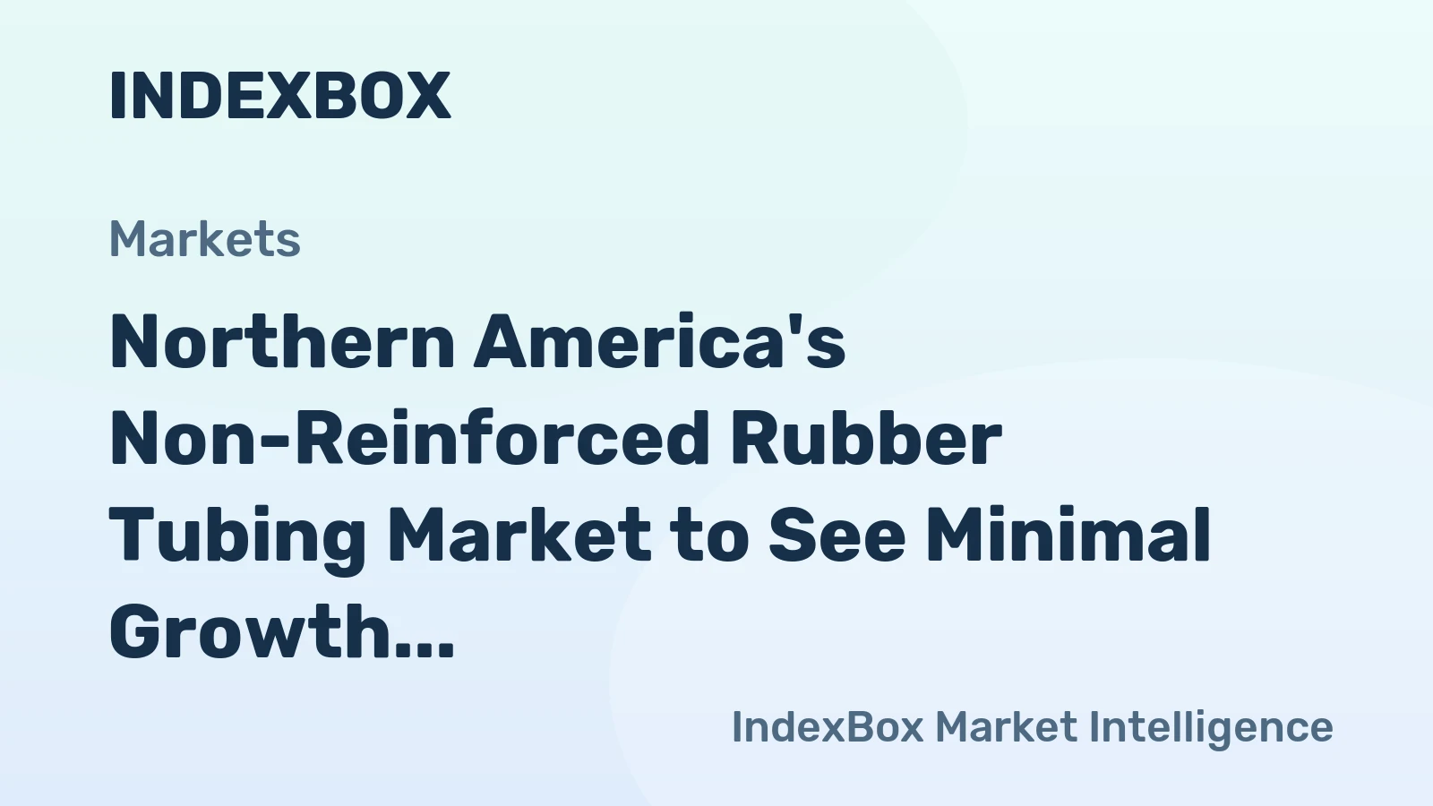 Northern America's Non-Reinforced Rubber Tubing Market to See Minimal Growth with a 0.5% CAGR in Value