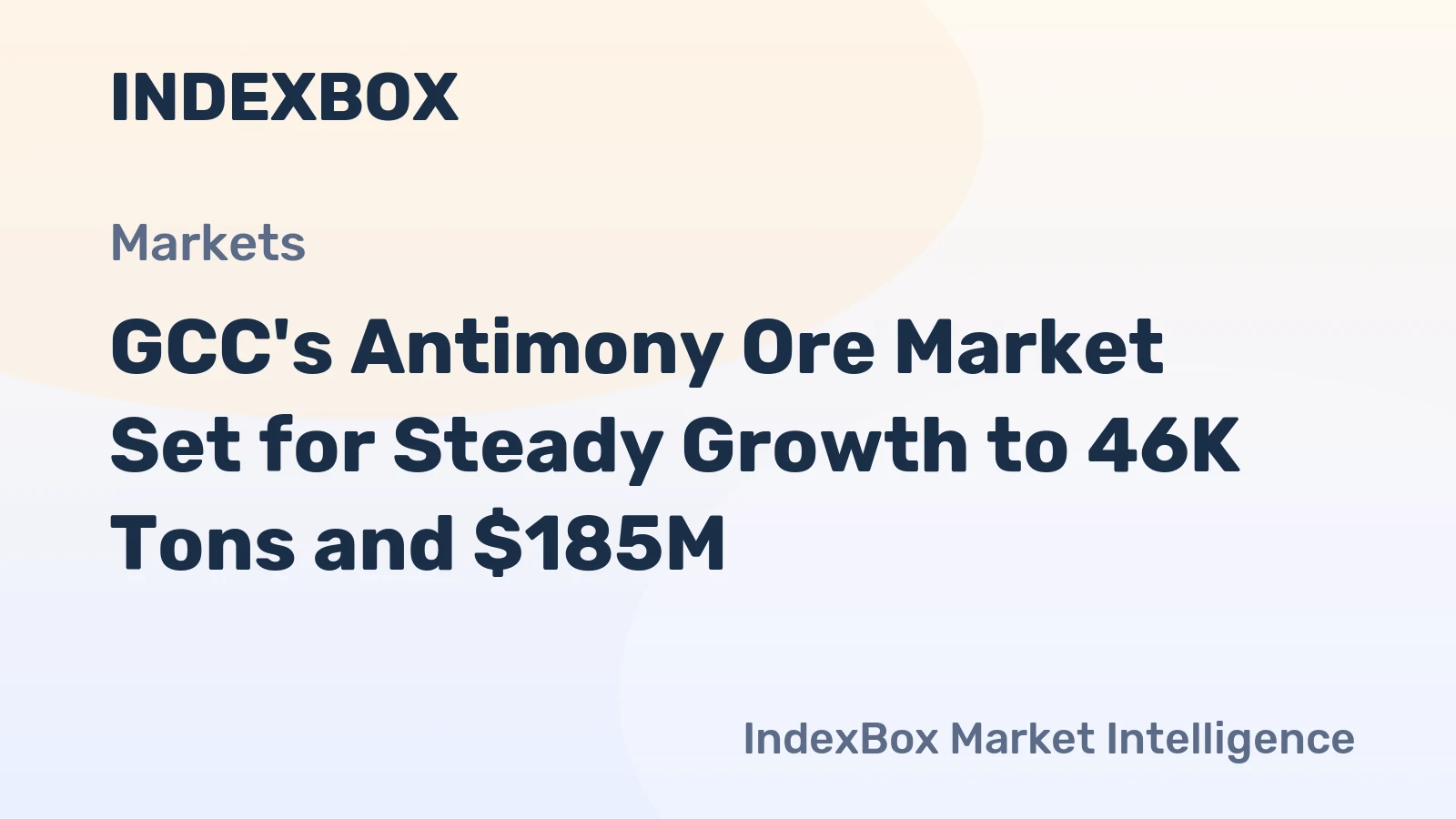GCC's Antimony Ore Market Set for Steady Growth to 46K Tons and $185M
