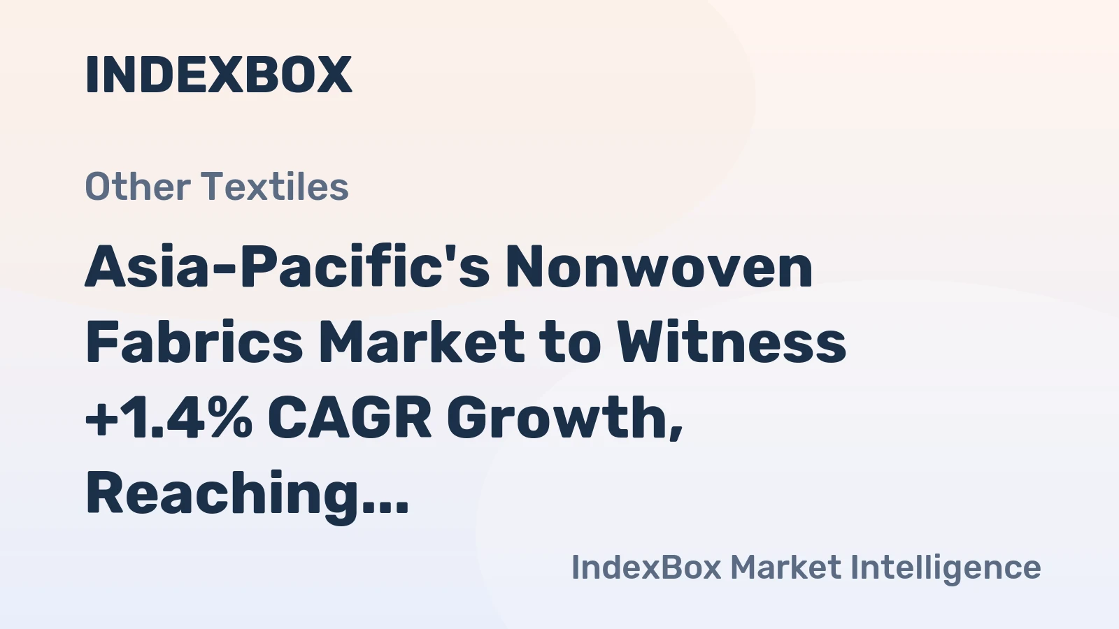 Asia-Pacific's Nonwoven Fabrics Market to Witness +1.4% CAGR Growth, Reaching 6.8M Tons by 2035