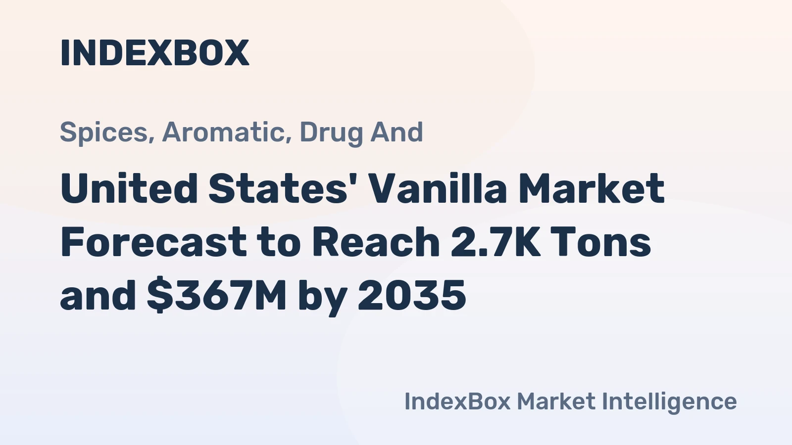 United States' Vanilla Market Forecast to Reach 2.7K Tons and $367M by 2035