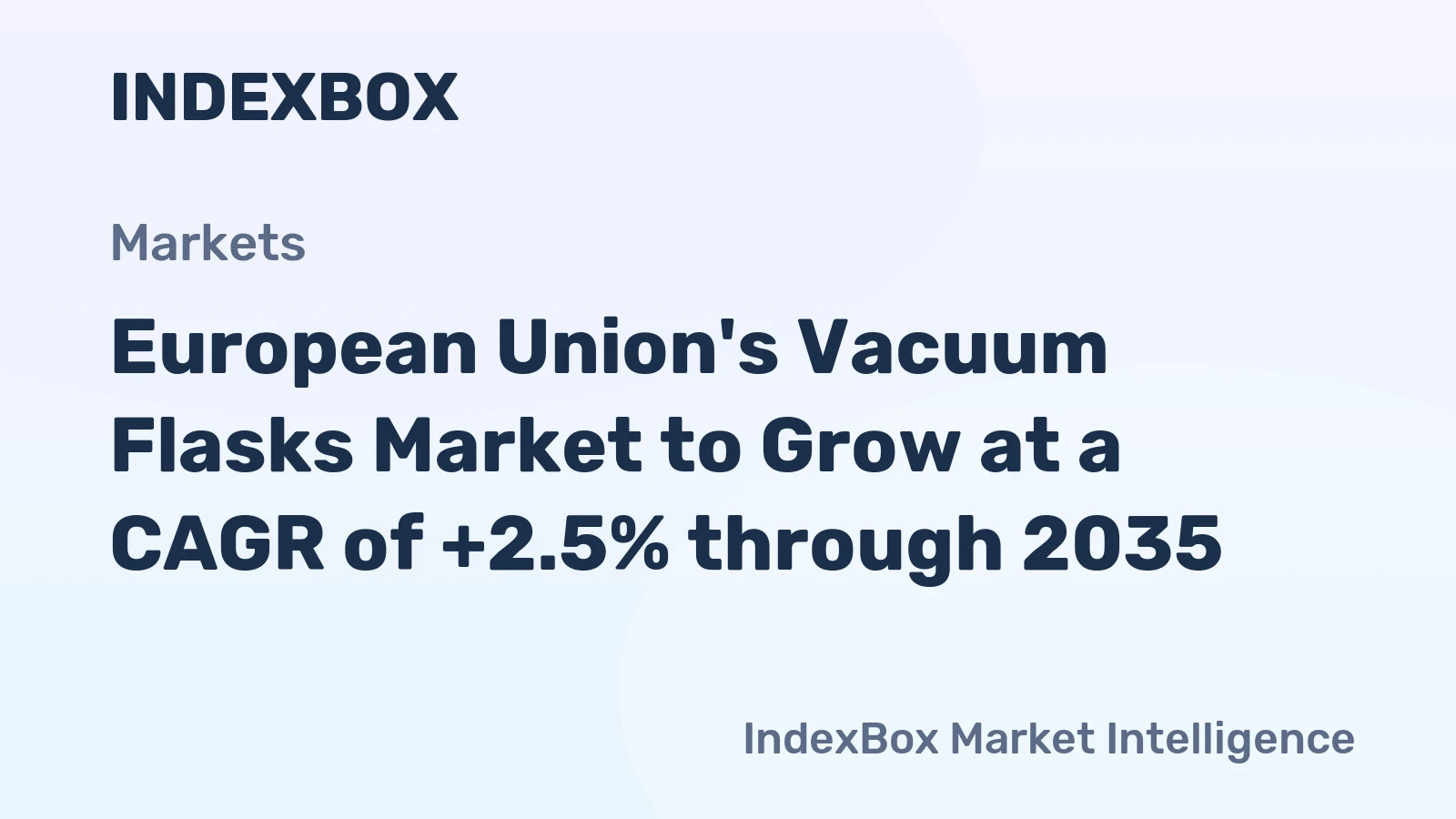 European Union's Vacuum Flasks Market to Grow at a CAGR of +2.5% through 2035