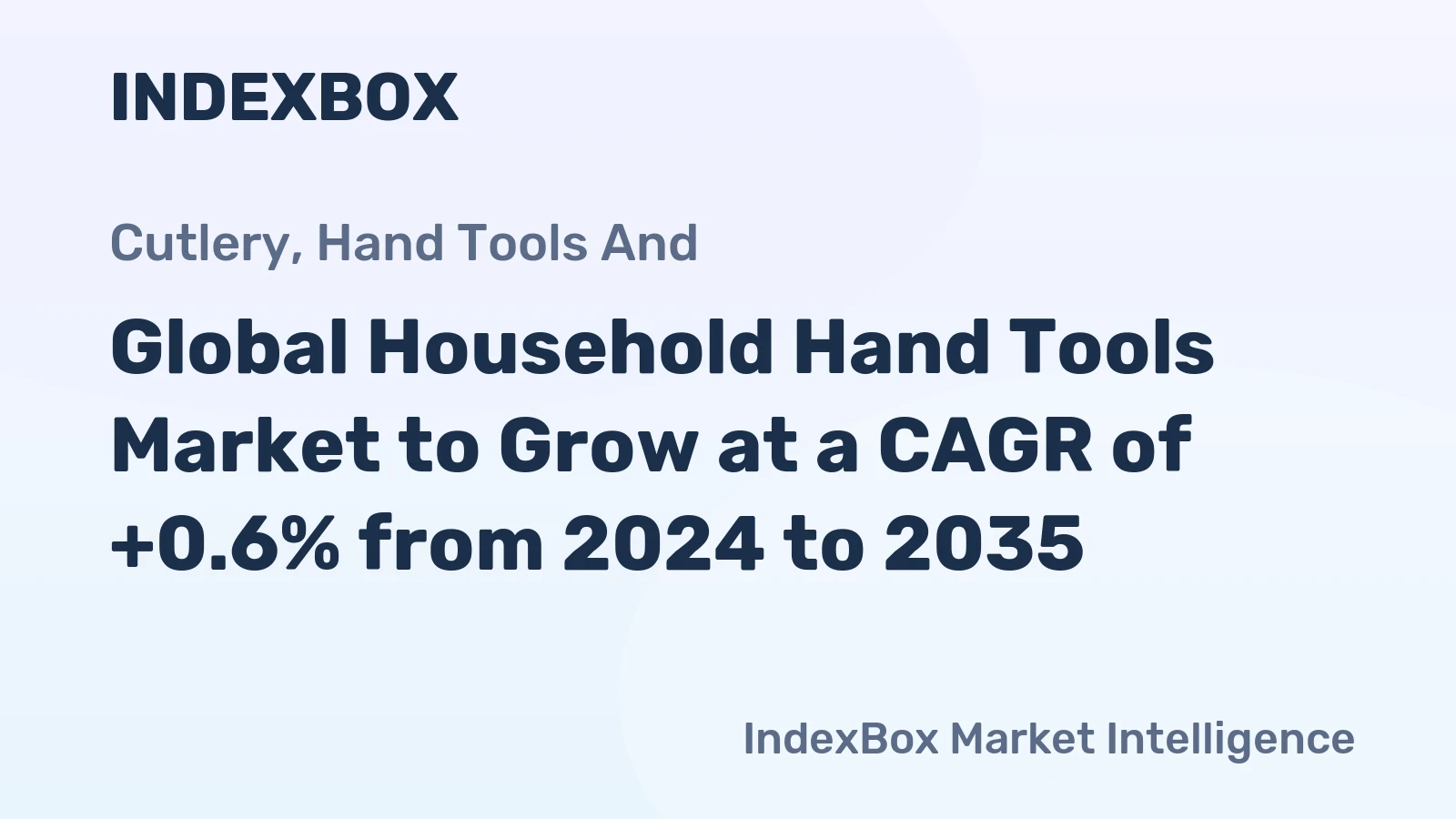 Global Household Hand Tools Market to Grow at a CAGR of +0.6% from 2024 to 2035