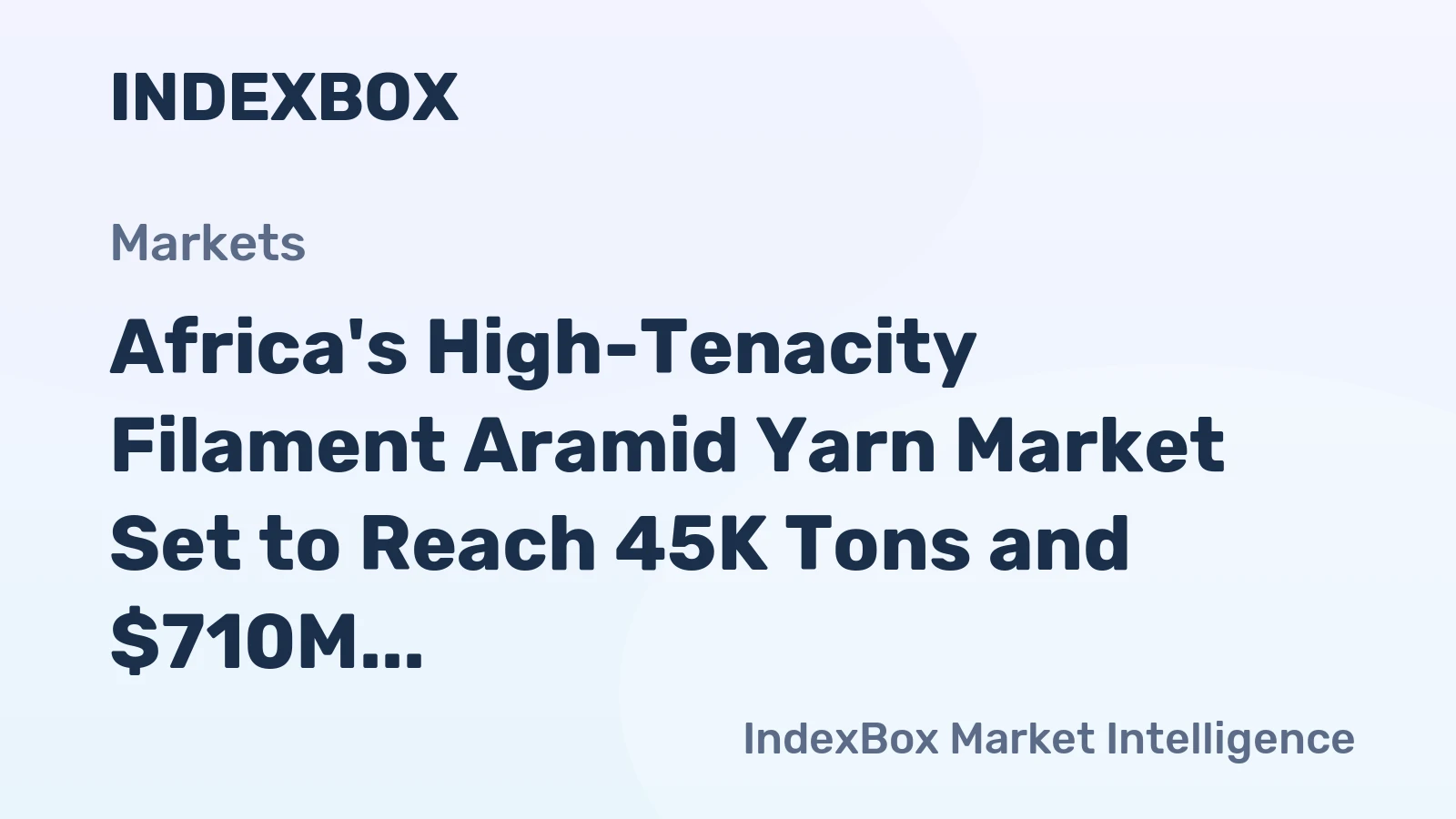 Africa's High-Tenacity Filament Aramid Yarn Market Set to Reach 45K Tons and $710M by 2035