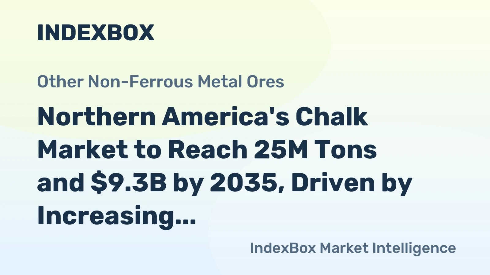 Northern America's Chalk Market to Reach 25M Tons and $9.3B by 2035, Driven by Increasing Demand