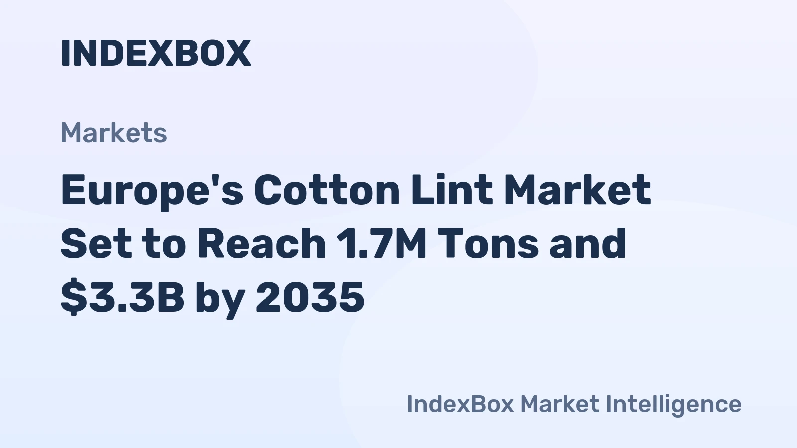 Europe's Cotton Lint Market Set to Reach 1.7M Tons and $3.3B by 2035