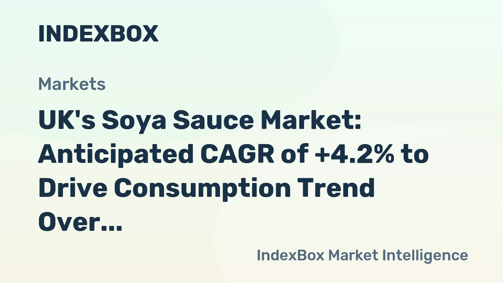 UK's Soya Sauce Market: Anticipated CAGR of +4.2% to Drive Consumption Trend Over Next Decade