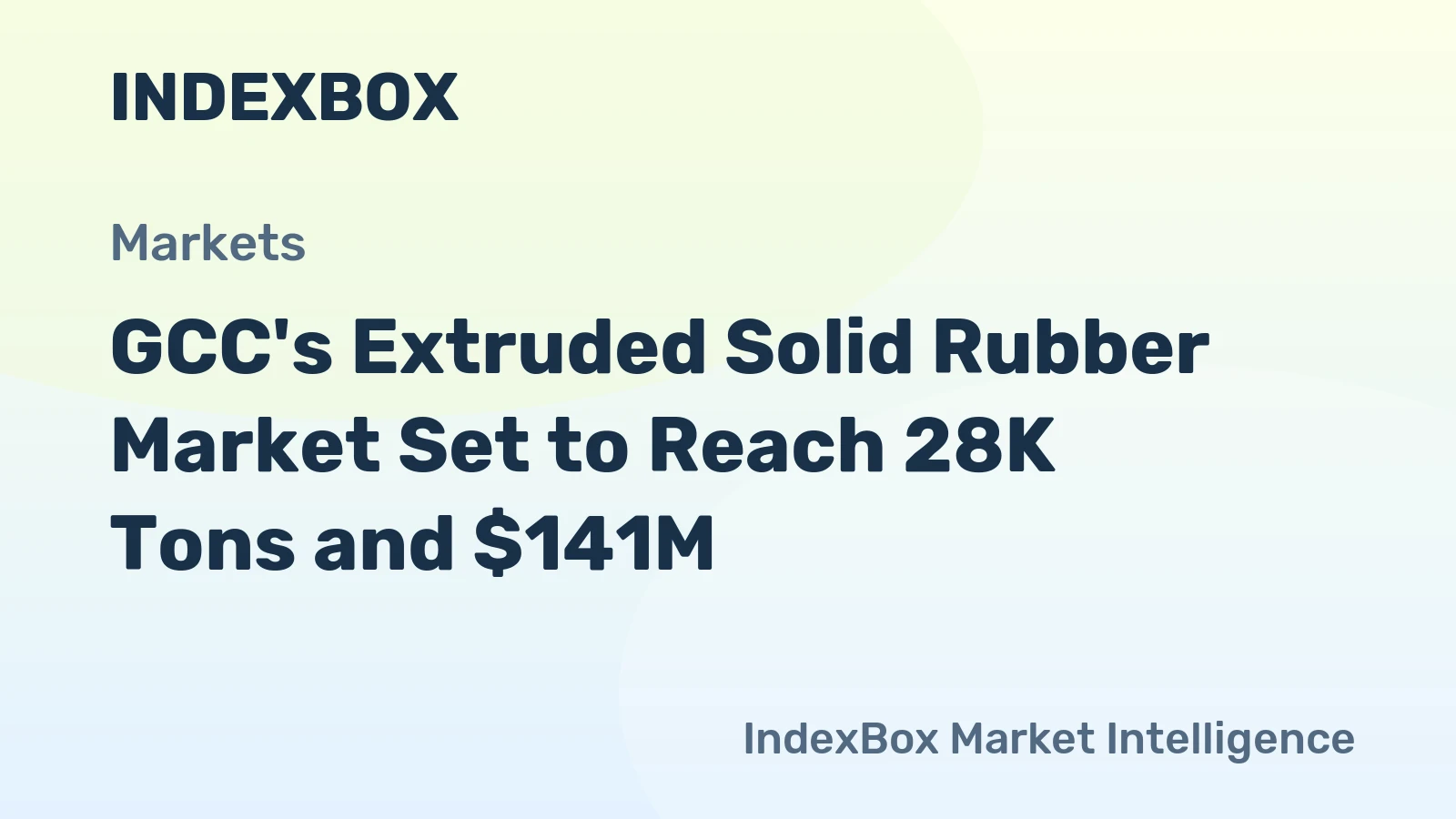 GCC's Extruded Solid Rubber Market Set to Reach 28K Tons and $141M