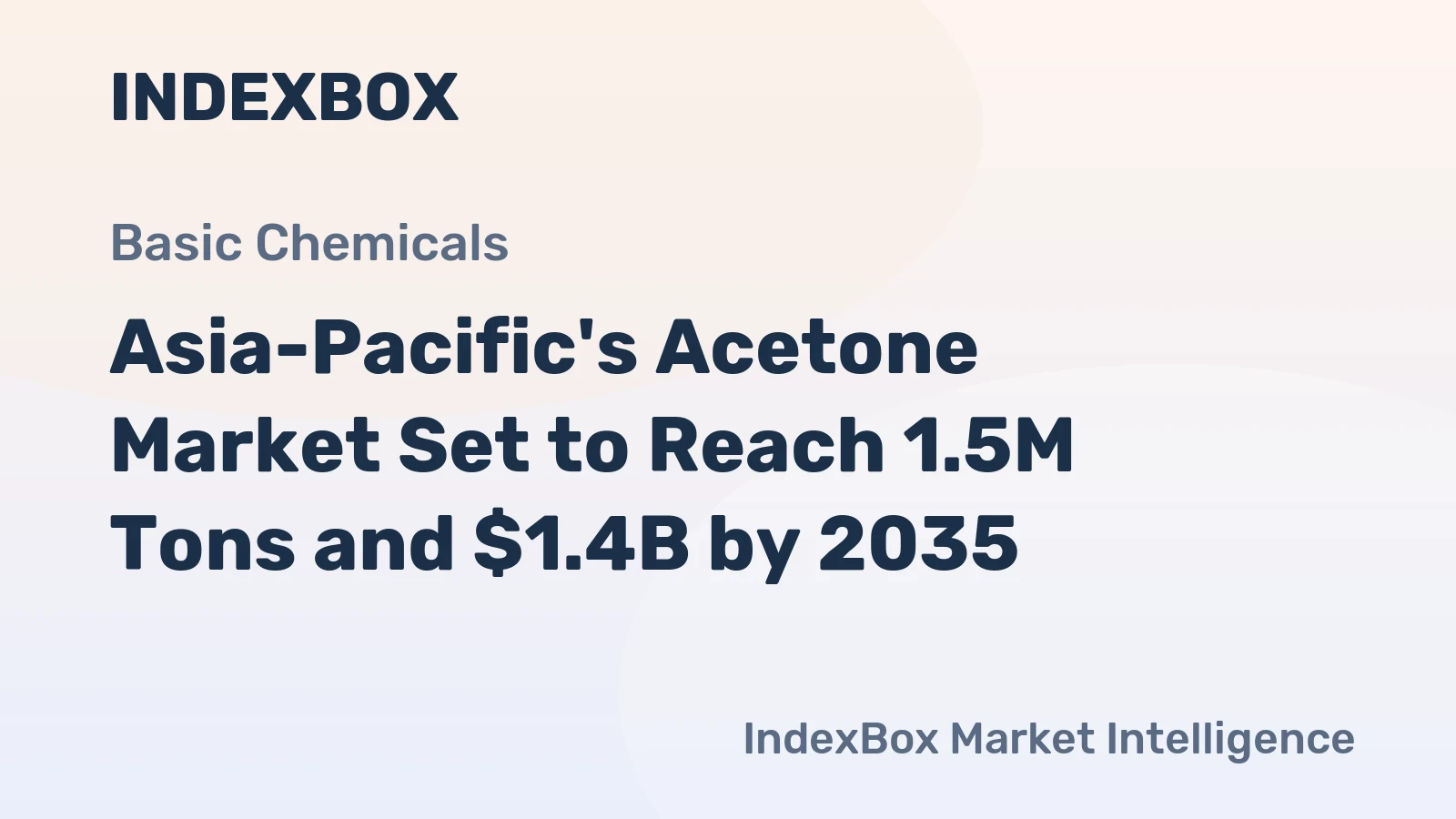 Asia-Pacific's Acetone Market Set to Reach 1.5M Tons and $1.4B by 2035
