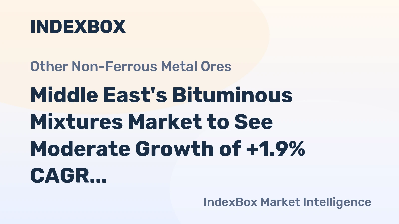 Middle East's Bituminous Mixtures Market to See Moderate Growth of +1.9% CAGR by 2035