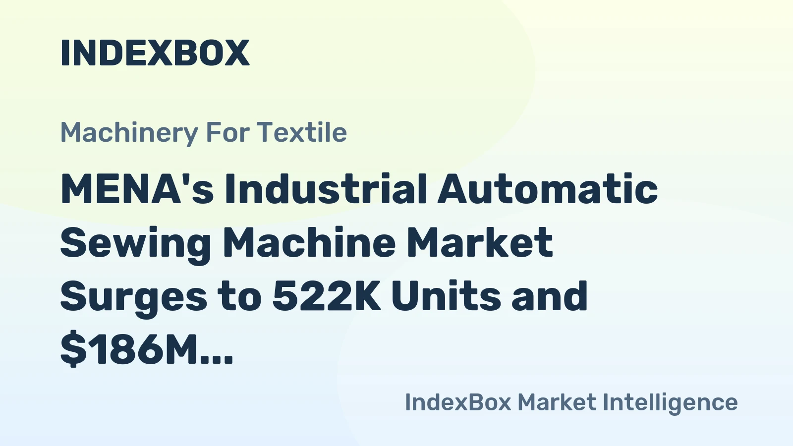 MENA's Industrial Automatic Sewing Machine Market Surges to 522K Units and $186M in Value