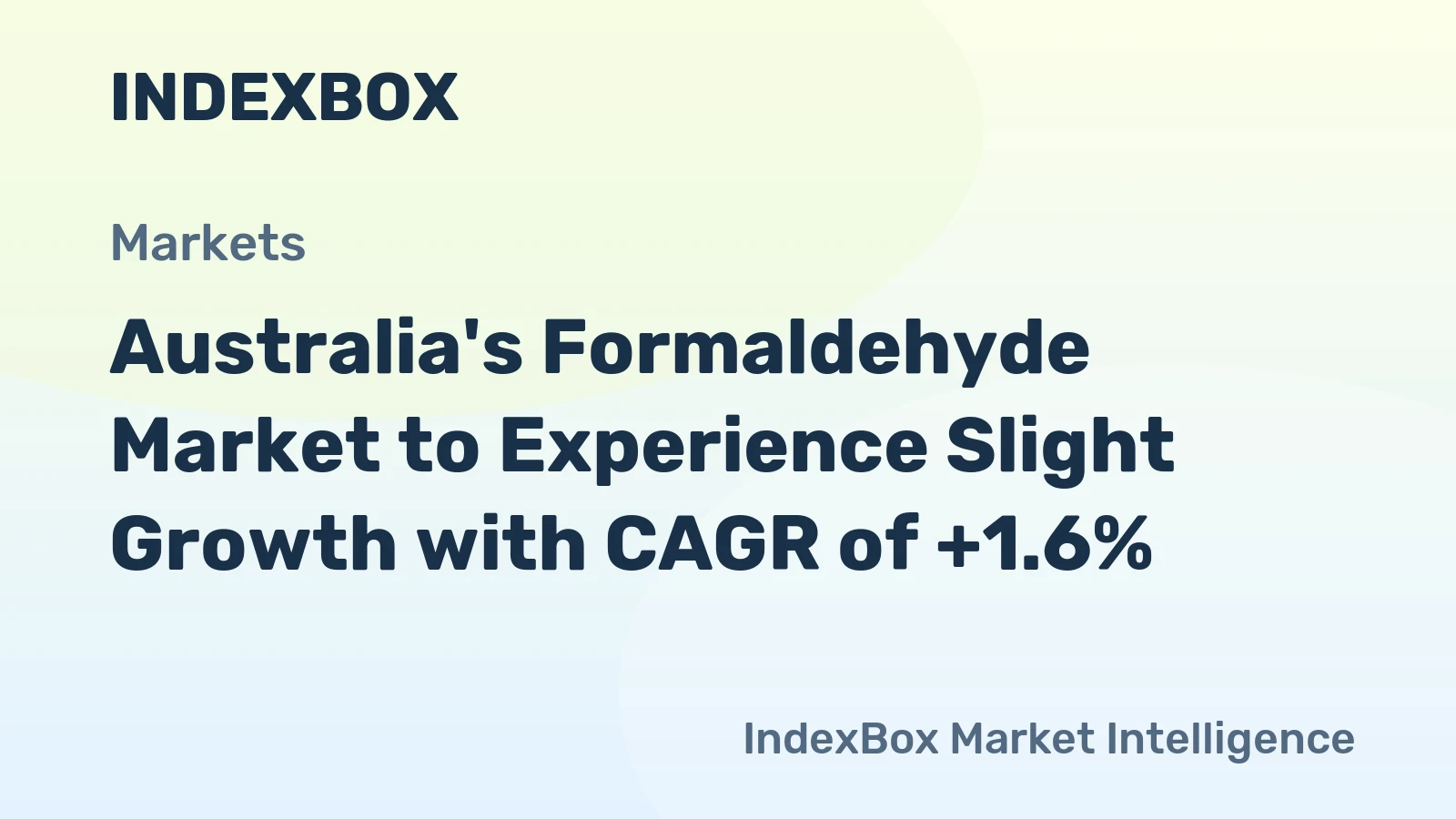 Australia's Formaldehyde Market to Experience Slight Growth with CAGR of +1.6%
