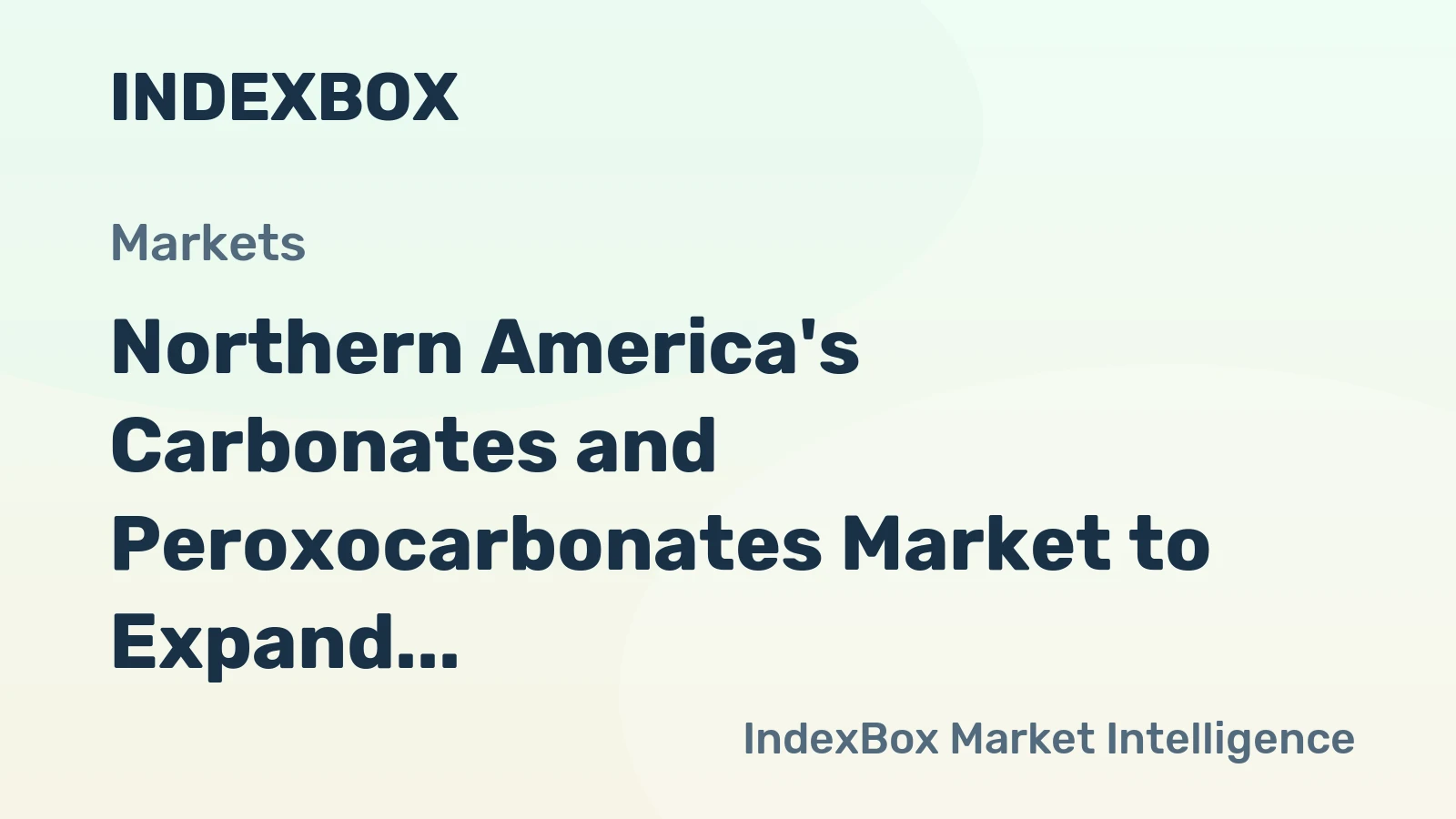 Northern America's Carbonates and Peroxocarbonates Market to Expand at 1.5% CAGR, Reaching 8.9M Tons by 2035