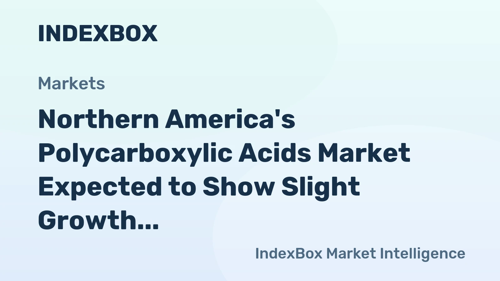 Northern America's Polycarboxylic Acids Market Expected to Show Slight Growth with +0.2% CAGR in Volume by 2035