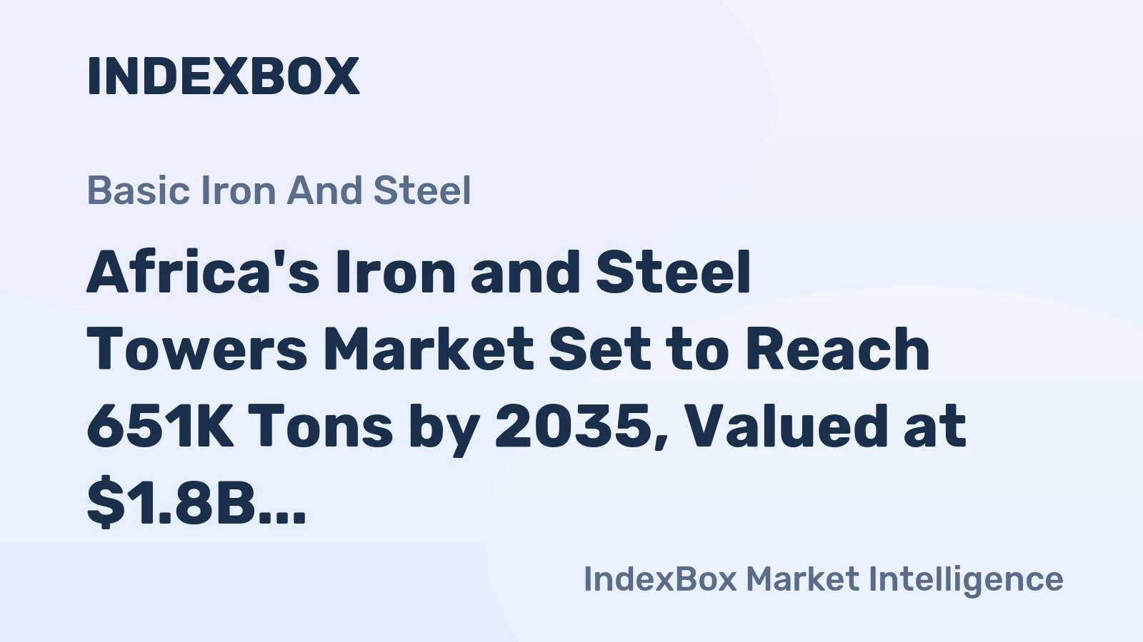 Africa's Iron and Steel Towers Market Set to Reach 651K Tons by 2035, Valued at $1.8B