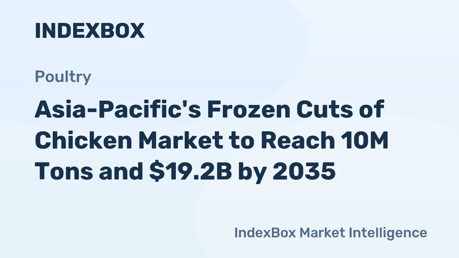 Asia-Pacific's Frozen Cuts of Chicken Market to Reach 10M Tons and $19.2B by 2035