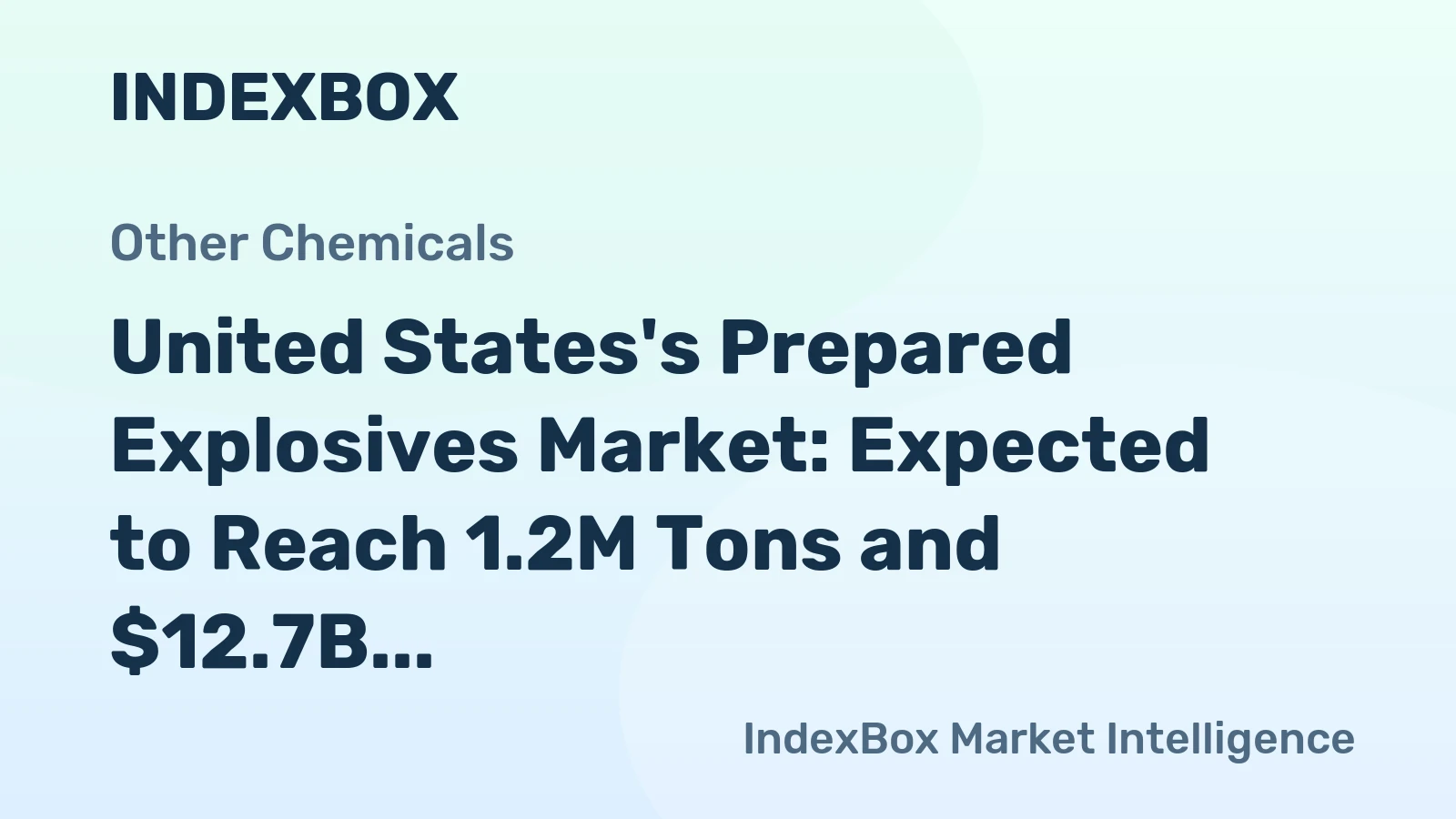 United States's Prepared Explosives Market: Expected to Reach 1.2M Tons and $12.7B by 2035