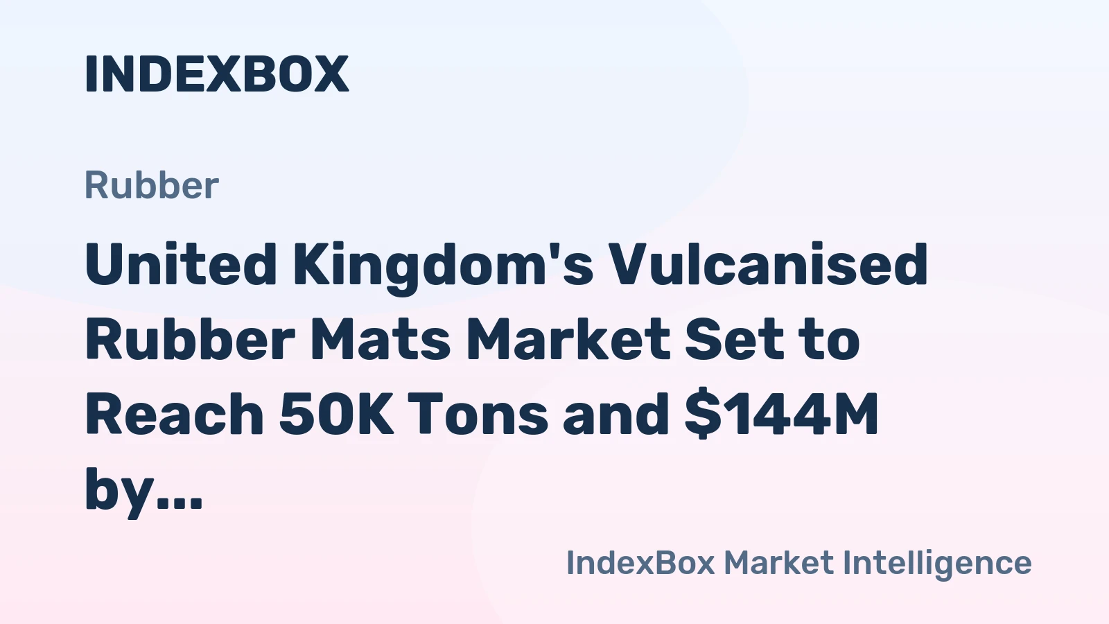 United Kingdom's Vulcanised Rubber Mats Market Set to Reach 50K Tons and $144M by 2035