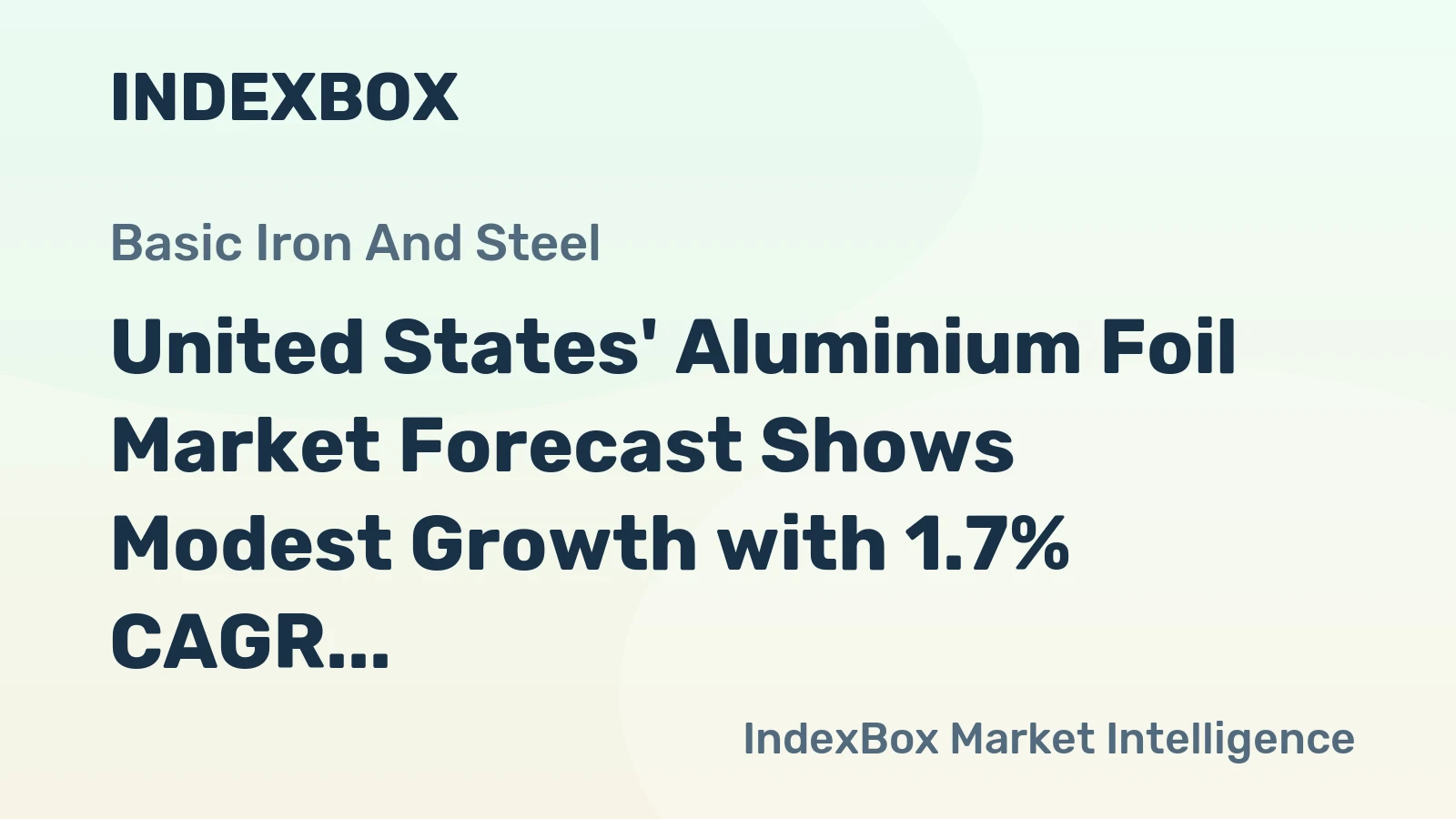 United States' Aluminium Foil Market Forecast Shows Modest Growth with 1.7% CAGR in Value Through 2035