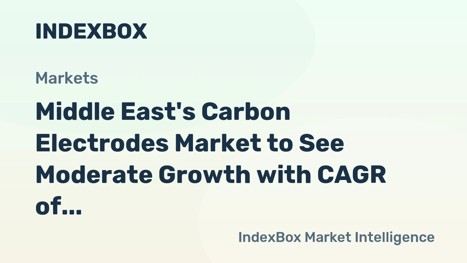Middle East's Carbon Electrodes Market to See Moderate Growth with CAGR of +1.8% by 2035