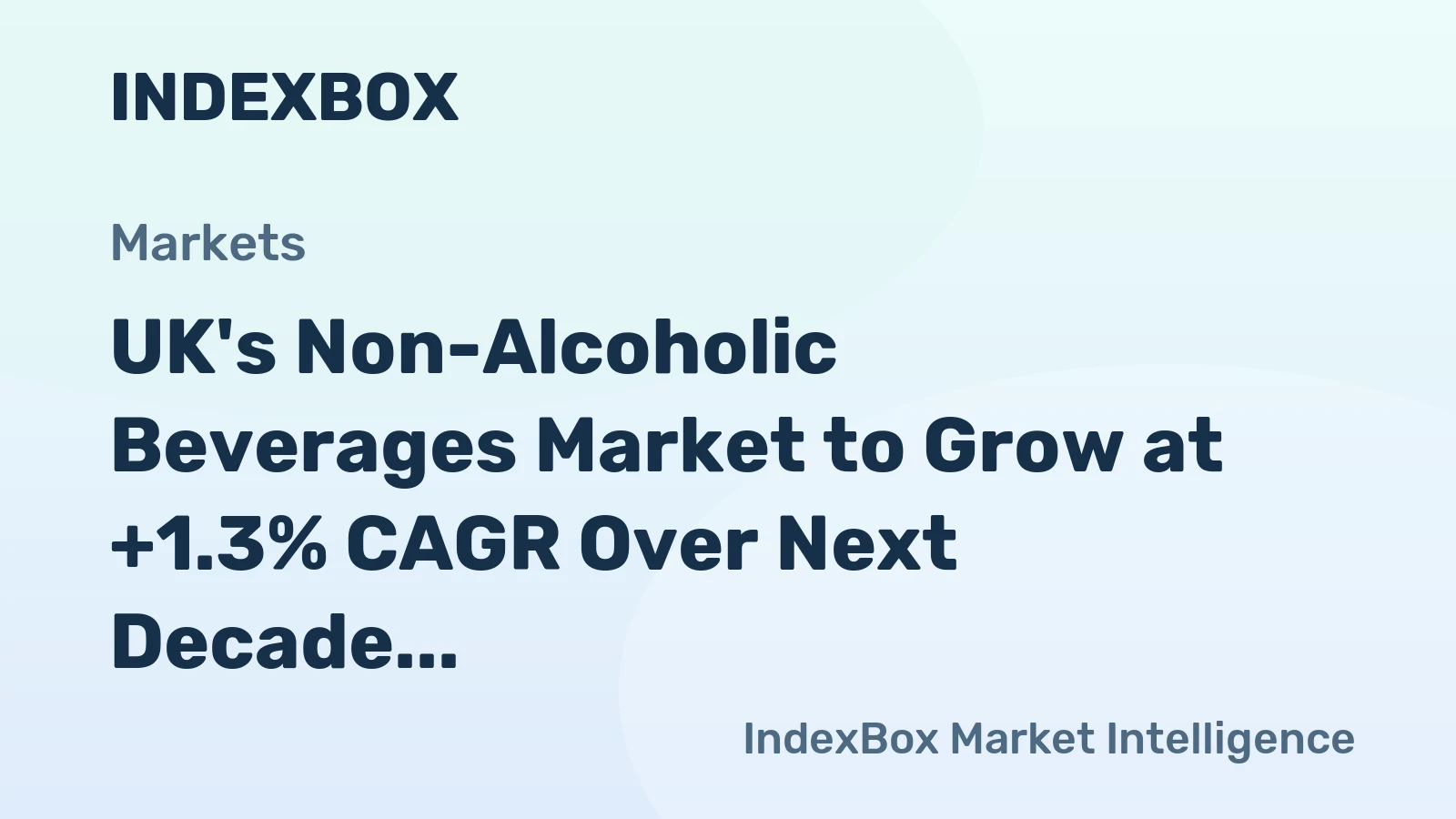 UK's Non-Alcoholic Beverages Market to Grow at +1.3% CAGR Over Next Decade