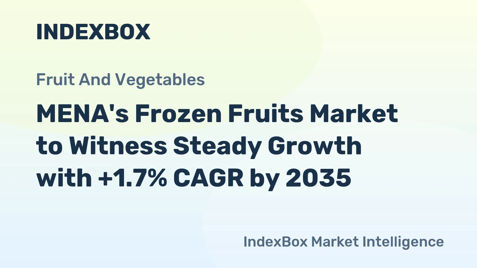 MENA's Frozen Fruits Market to Witness Steady Growth with +1.7% CAGR by 2035