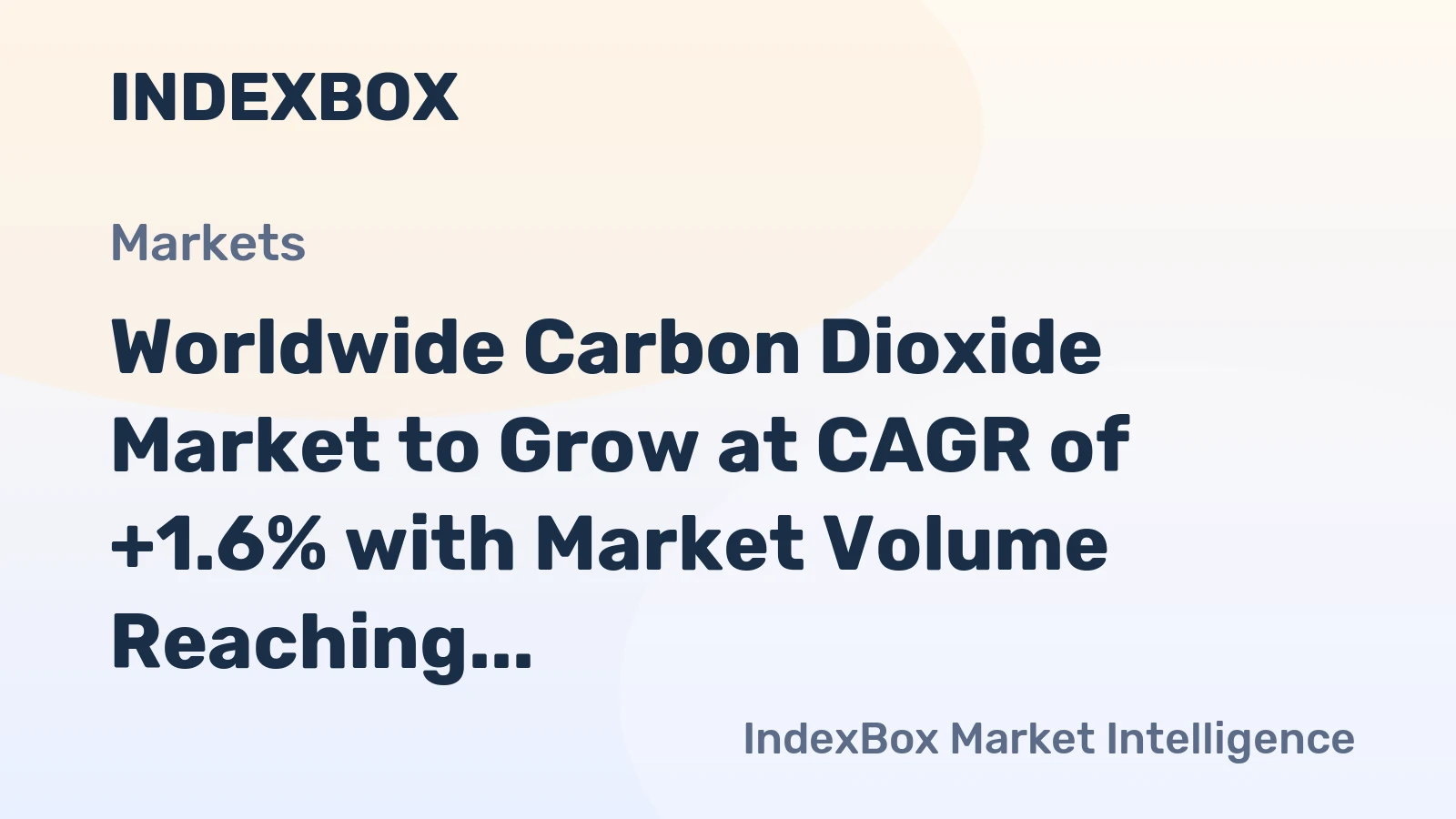 Worldwide Carbon Dioxide Market to Grow at CAGR of +1.6% with Market Volume Reaching 66M Tons by 2035