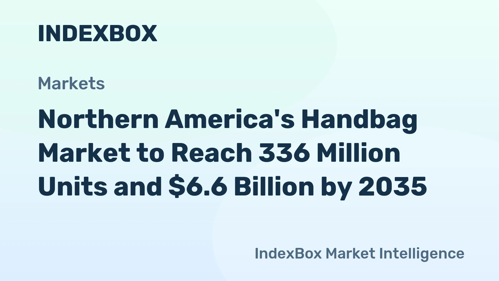 Northern America's Handbag Market to Reach 336 Million Units and $6.6 Billion by 2035