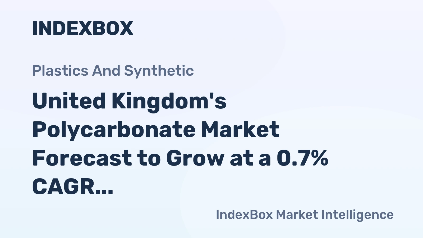 United Kingdom's Polycarbonate Market Forecast to Grow at a 0.7% CAGR