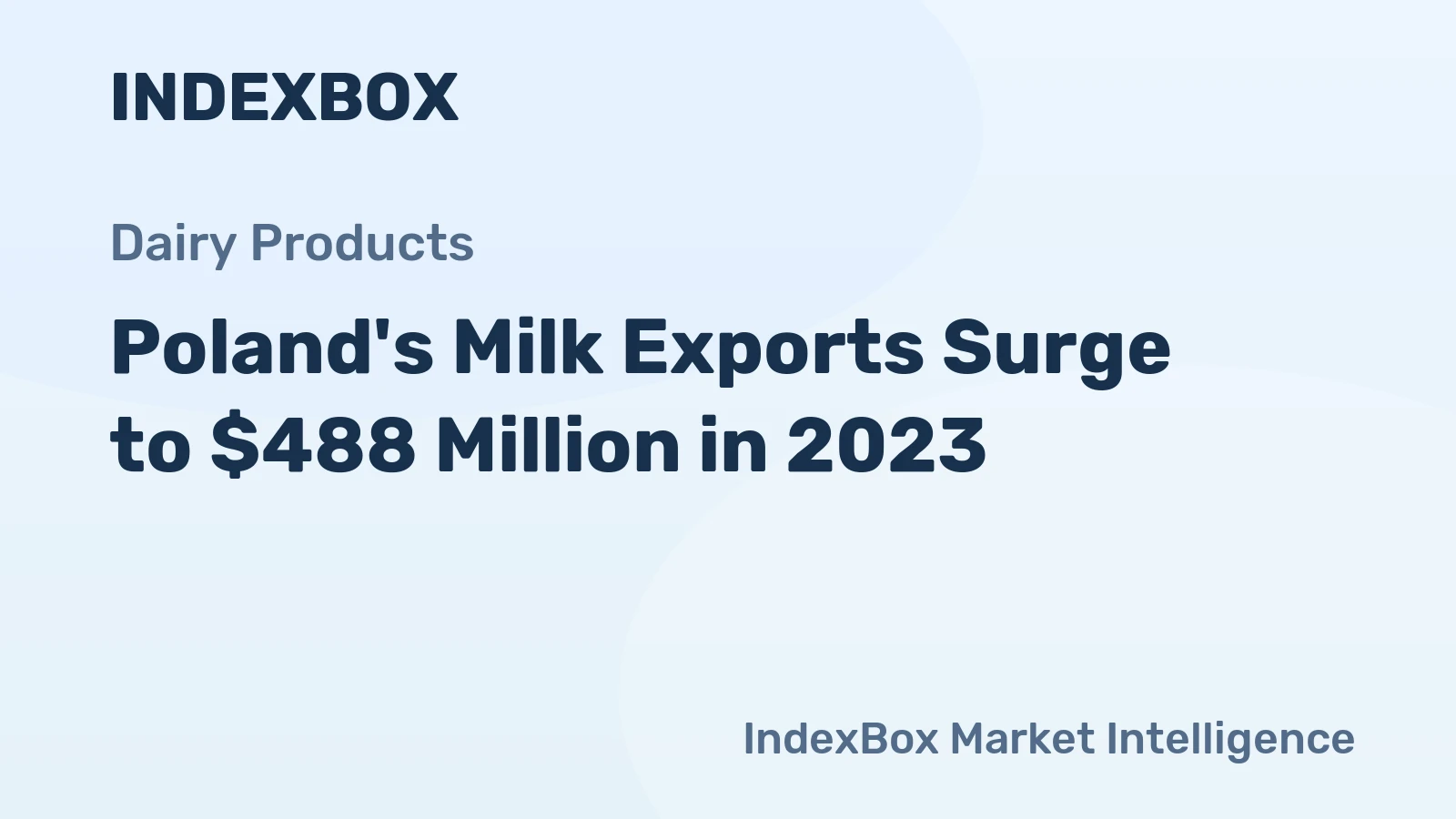 Poland's Milk Exports Surge to $488 Million in 2023
