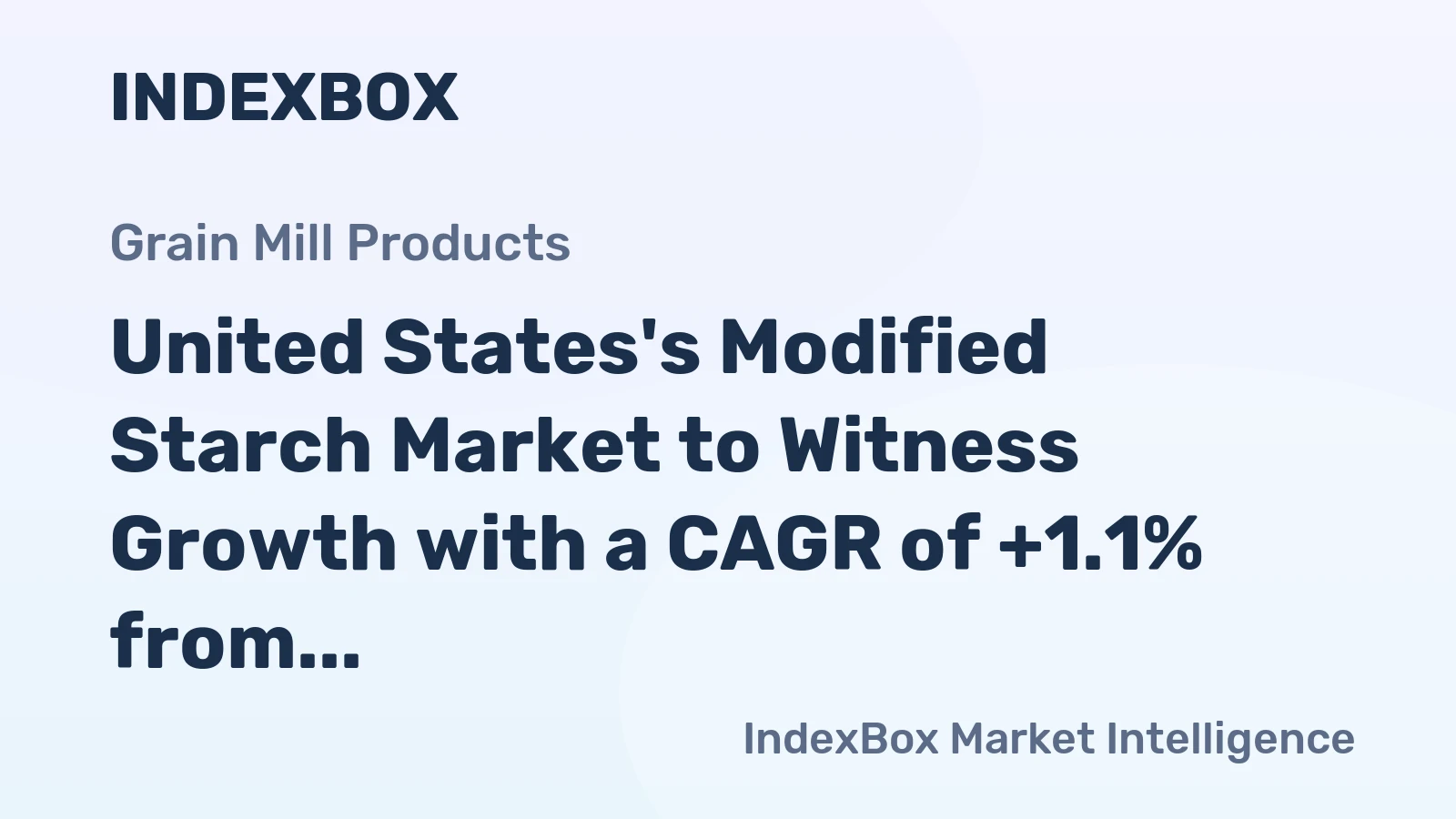 United States's Modified Starch Market to Witness Growth with a CAGR of +1.1% from 2024 to 2035