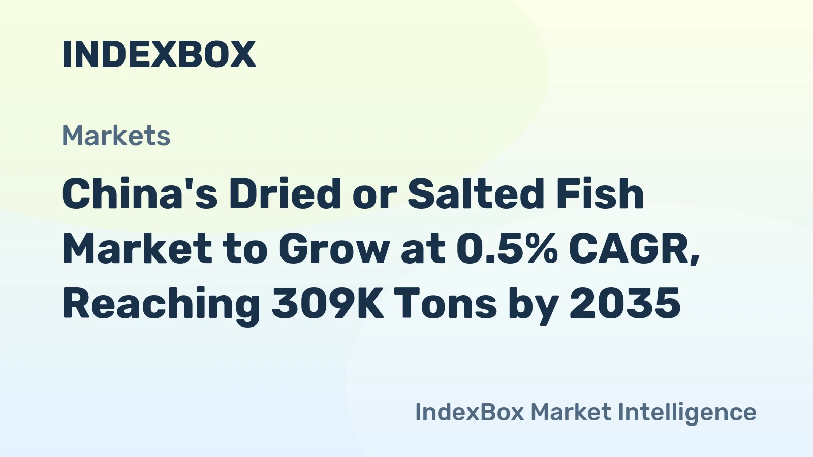 China's Dried or Salted Fish Market to Grow at 0.5% CAGR, Reaching 309K Tons by 2035