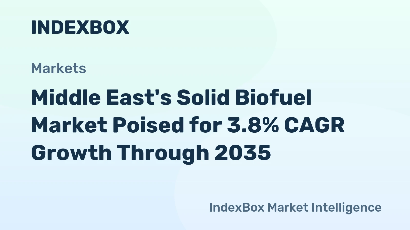 Middle East's Solid Biofuel Market Poised for 3.8% CAGR Growth Through 2035