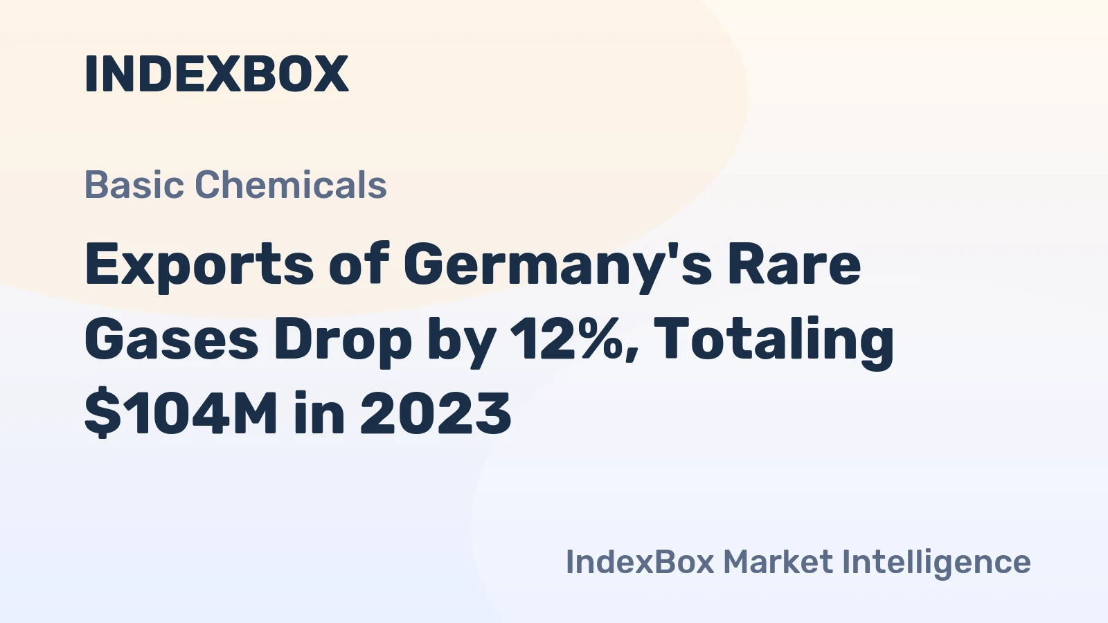 Exports of Germany's Rare Gases Drop by 12%, Totaling $104M in 2023