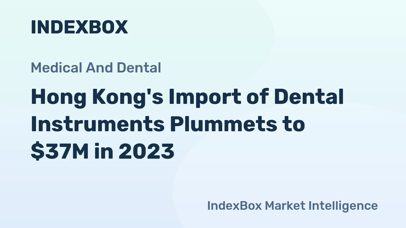 Hong Kong's Import of Dental Instruments Plummets to $37M in 2023