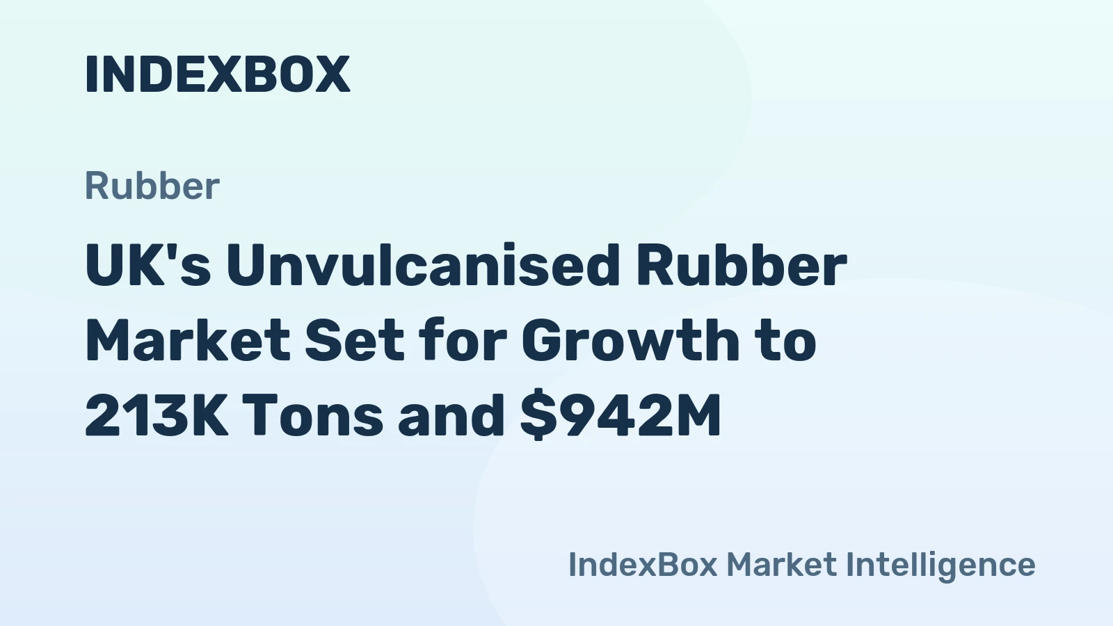 UK's Unvulcanised Rubber Market Set for Growth to 213K Tons and $942M