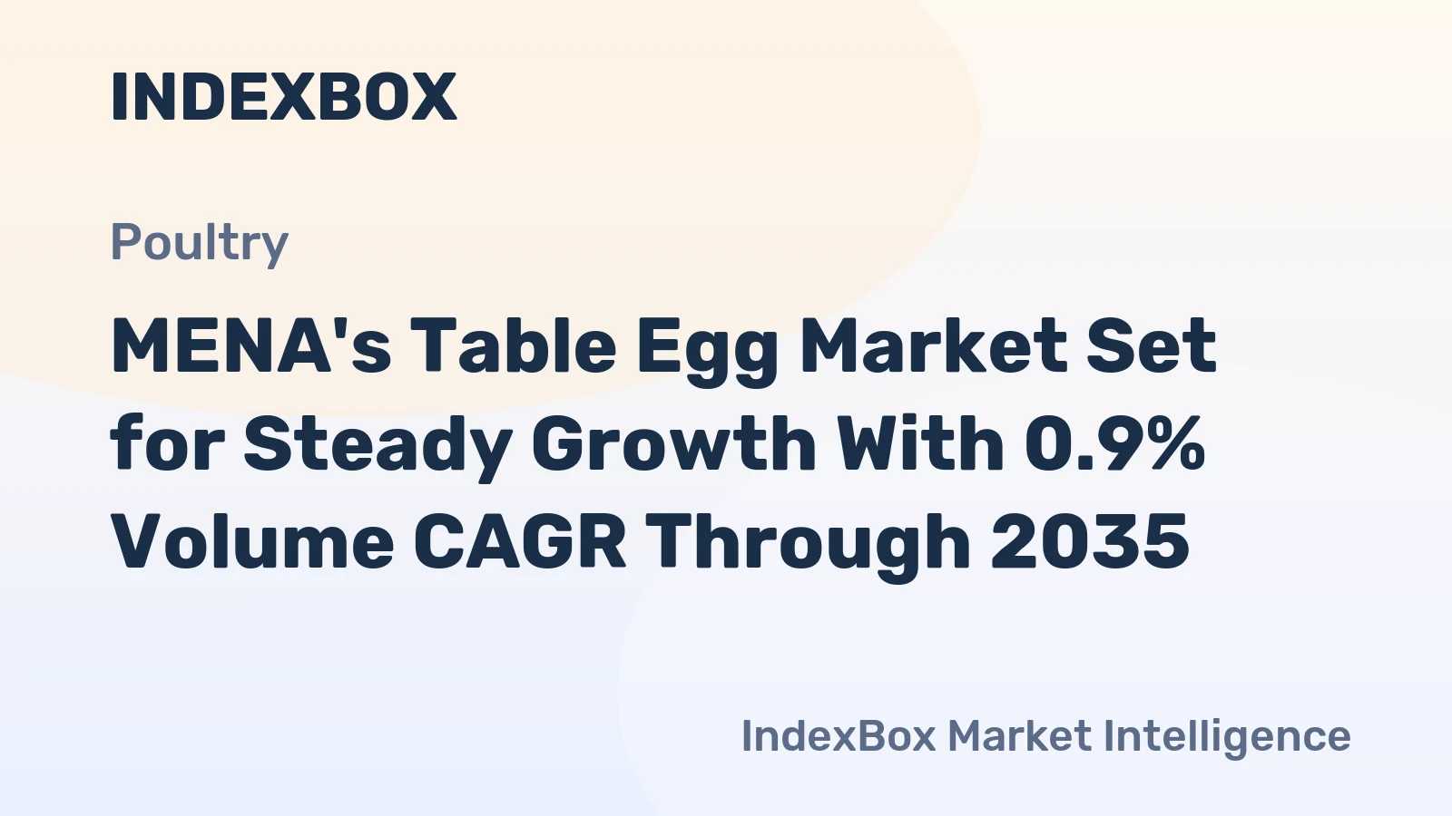 MENA's Table Egg Market Set for Steady Growth With 0.9% Volume CAGR Through 2035