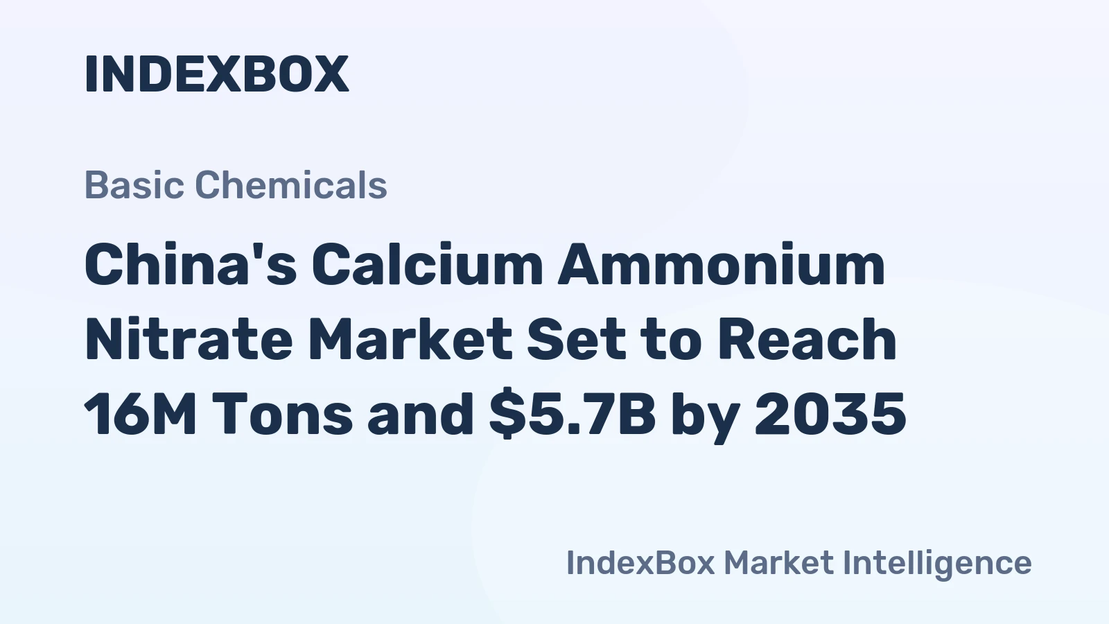 China's Calcium Ammonium Nitrate Market Set to Reach 16M Tons and $5.7B by 2035