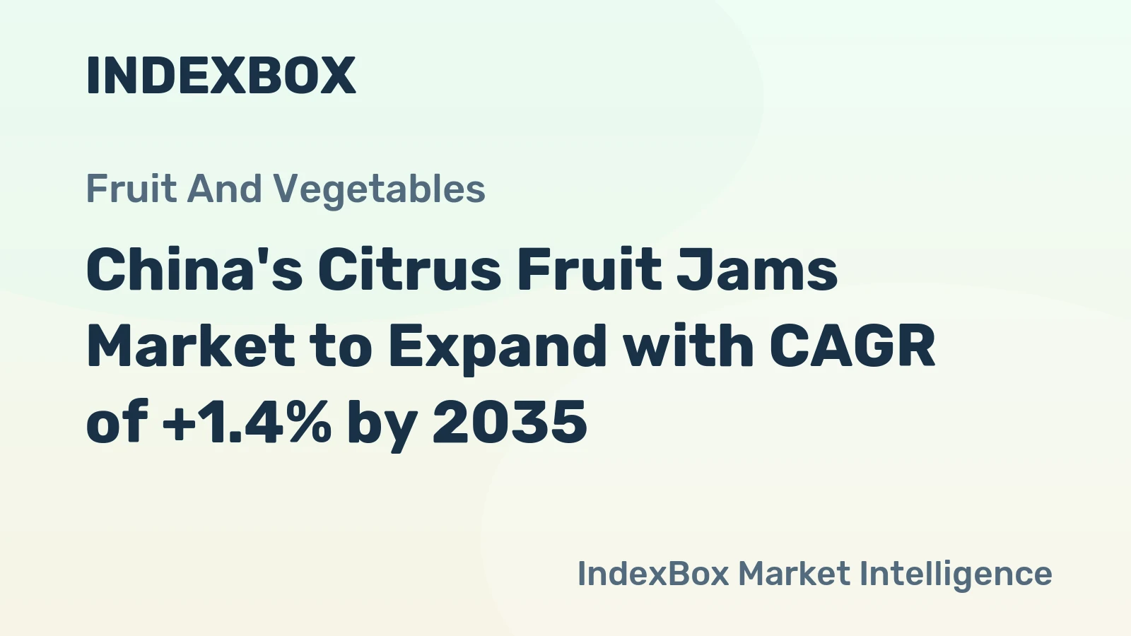 China's Citrus Fruit Jams Market to Expand with CAGR of +1.4% by 2035