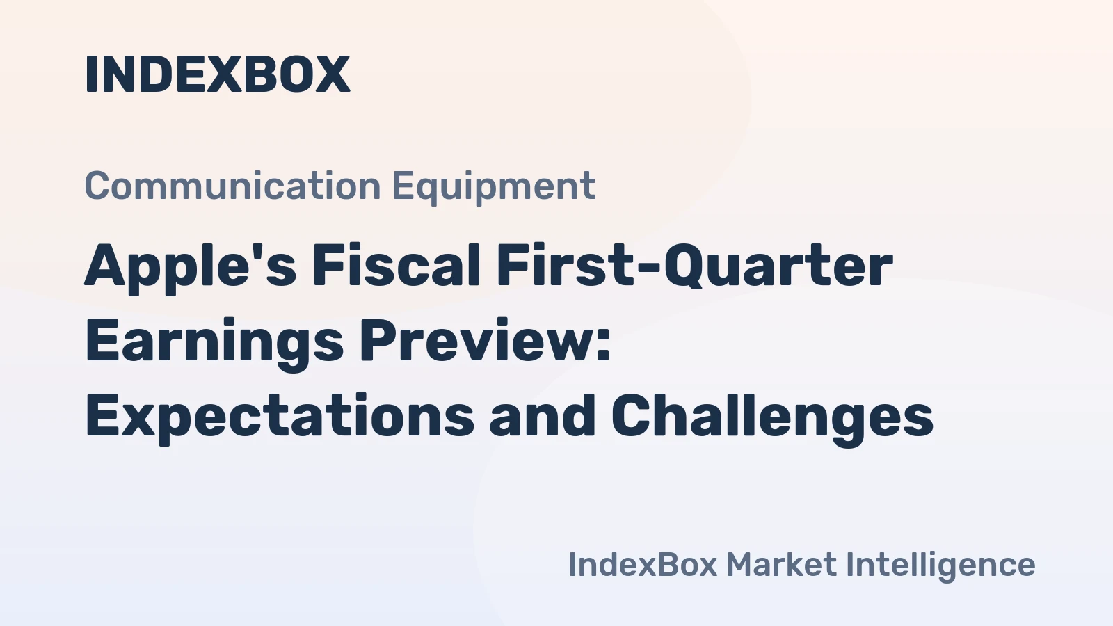 Apple's Fiscal First-Quarter Earnings Preview: Expectations and Challenges