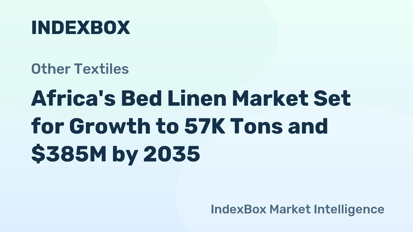Africa's Bed Linen Market Set for Growth to 57K Tons and $385M by 2035