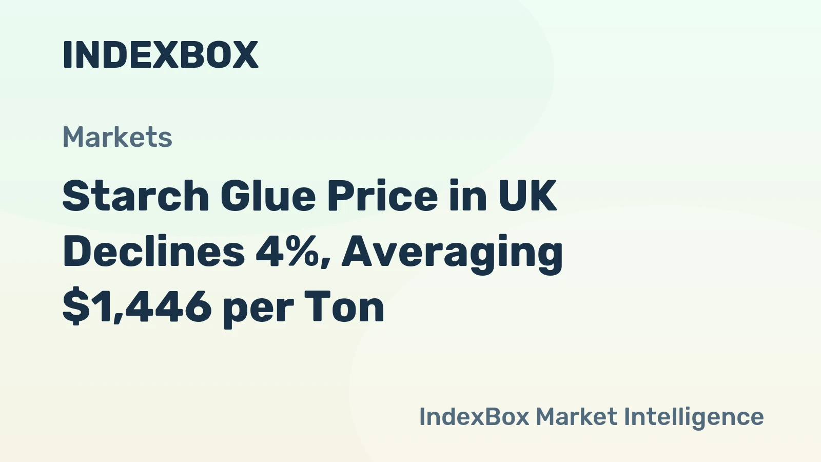 Starch Glue Price in UK Declines 4%, Averaging $1,446 per Ton