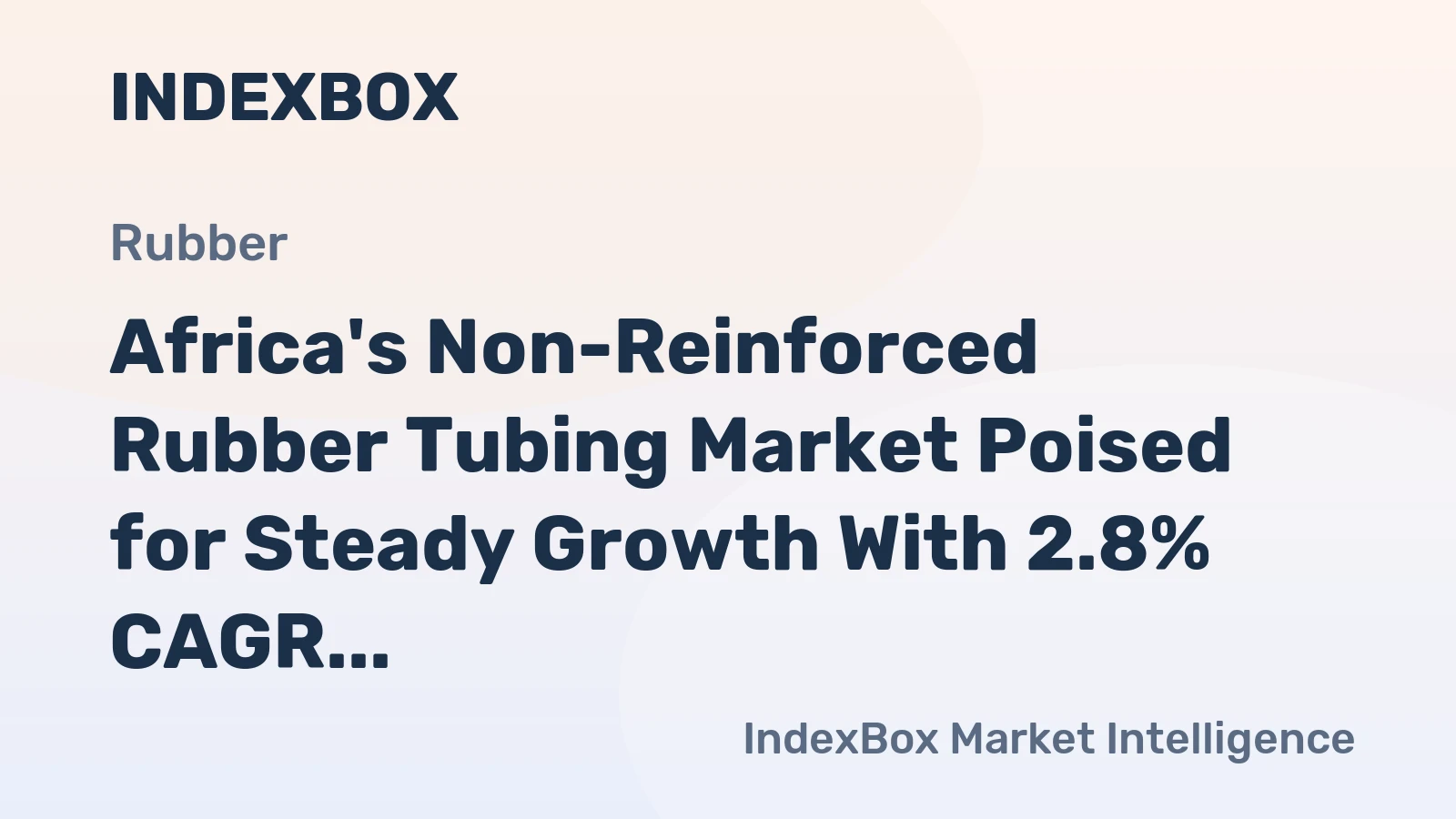 Africa's Non-Reinforced Rubber Tubing Market Poised for Steady Growth With 2.8% CAGR in Value