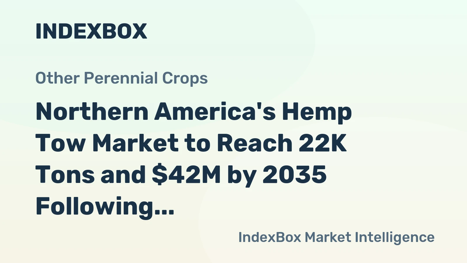 Northern America's Hemp Tow Market to Reach 22K Tons and $42M by 2035 Following Recent Contraction