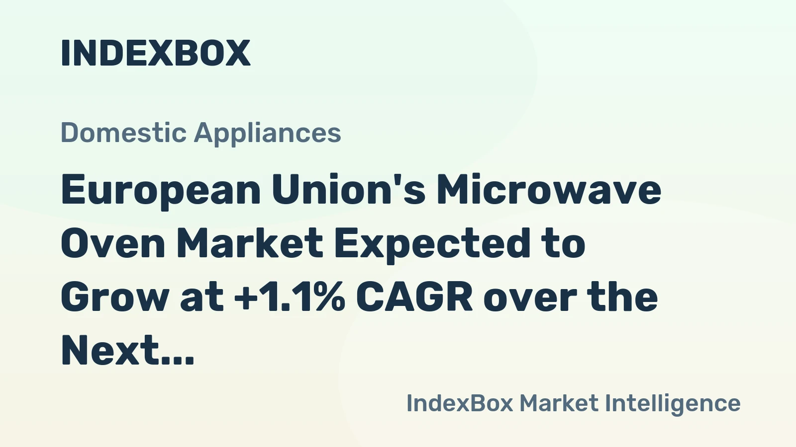 European Union's Microwave Oven Market Expected to Grow at +1.1% CAGR over the Next Decade