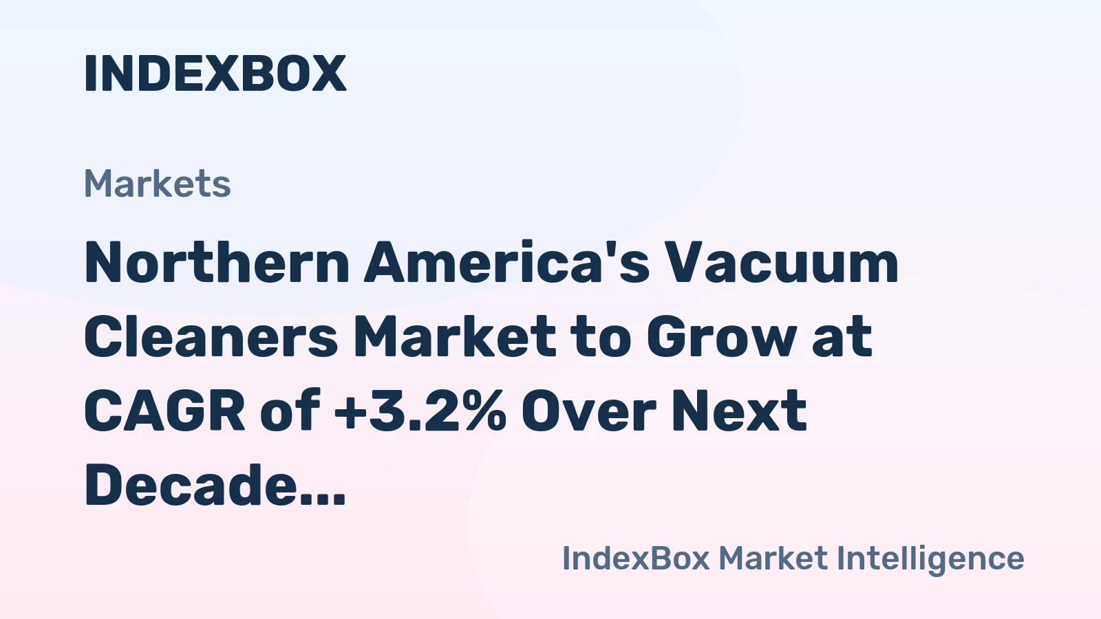 Northern America's Vacuum Cleaners Market to Grow at CAGR of +3.2% Over Next Decade