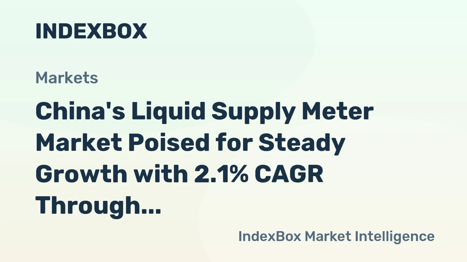 China's Liquid Supply Meter Market Poised for Steady Growth with 2.1% CAGR Through 2035
